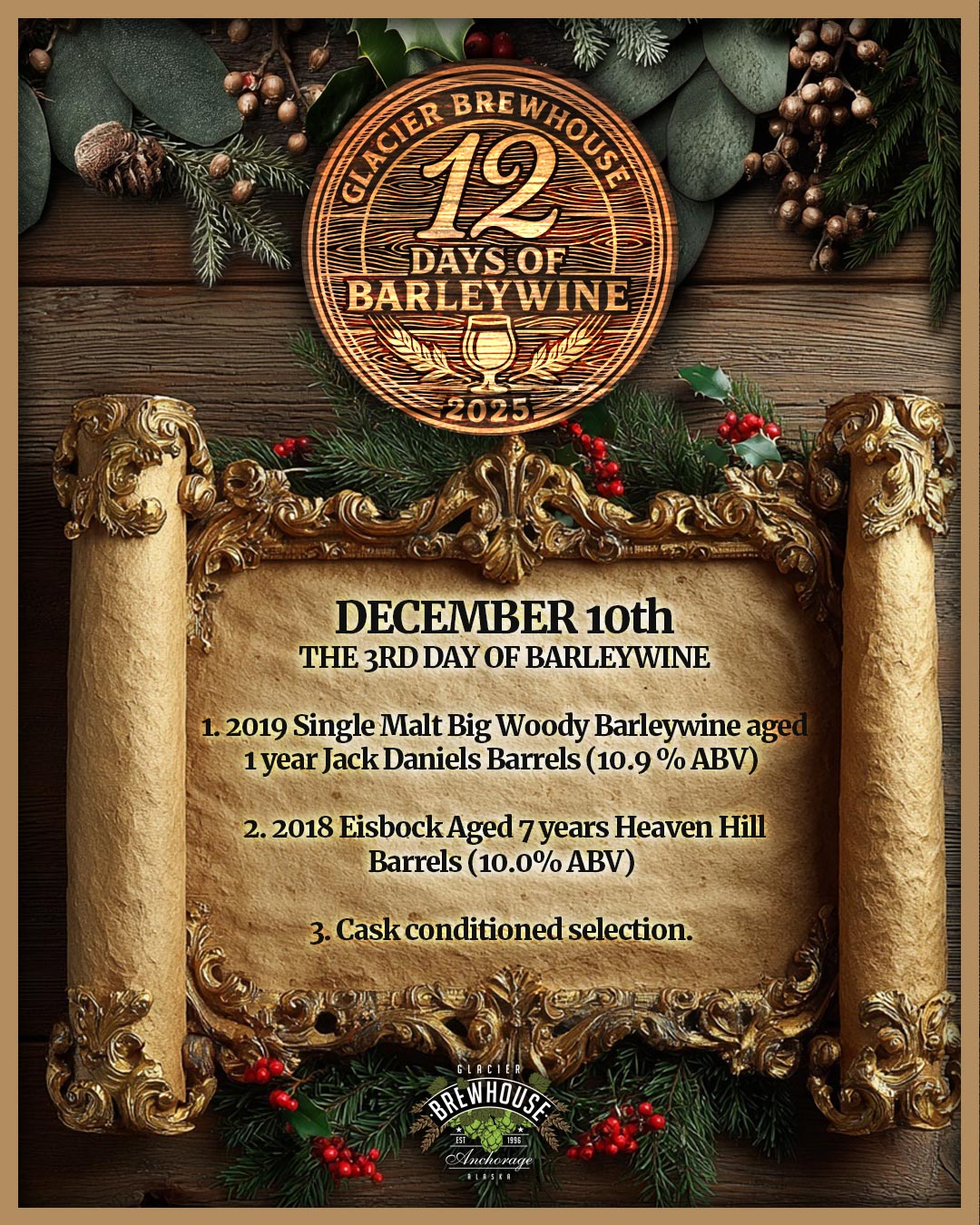 Day 3 of the 12 Days of Barleywine, 2025 - Glacier Brewhouse
